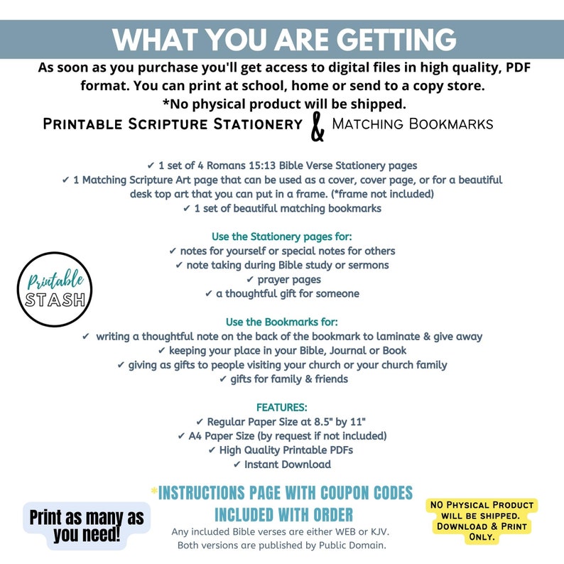 Printable Stationery Christian Stationery Set Writing Paper Notes Page ...