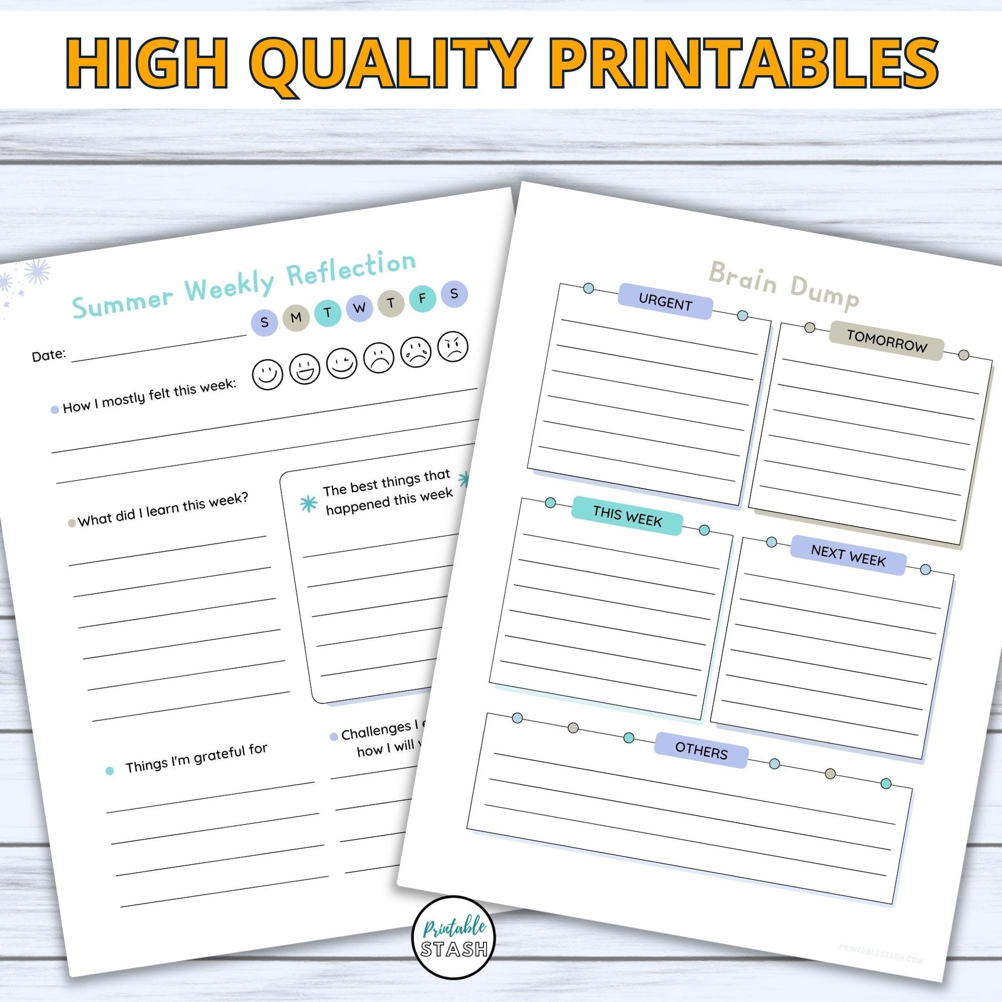 Summer Planner for Kids Bible Reading Plan Calendar Schedule Routine ...