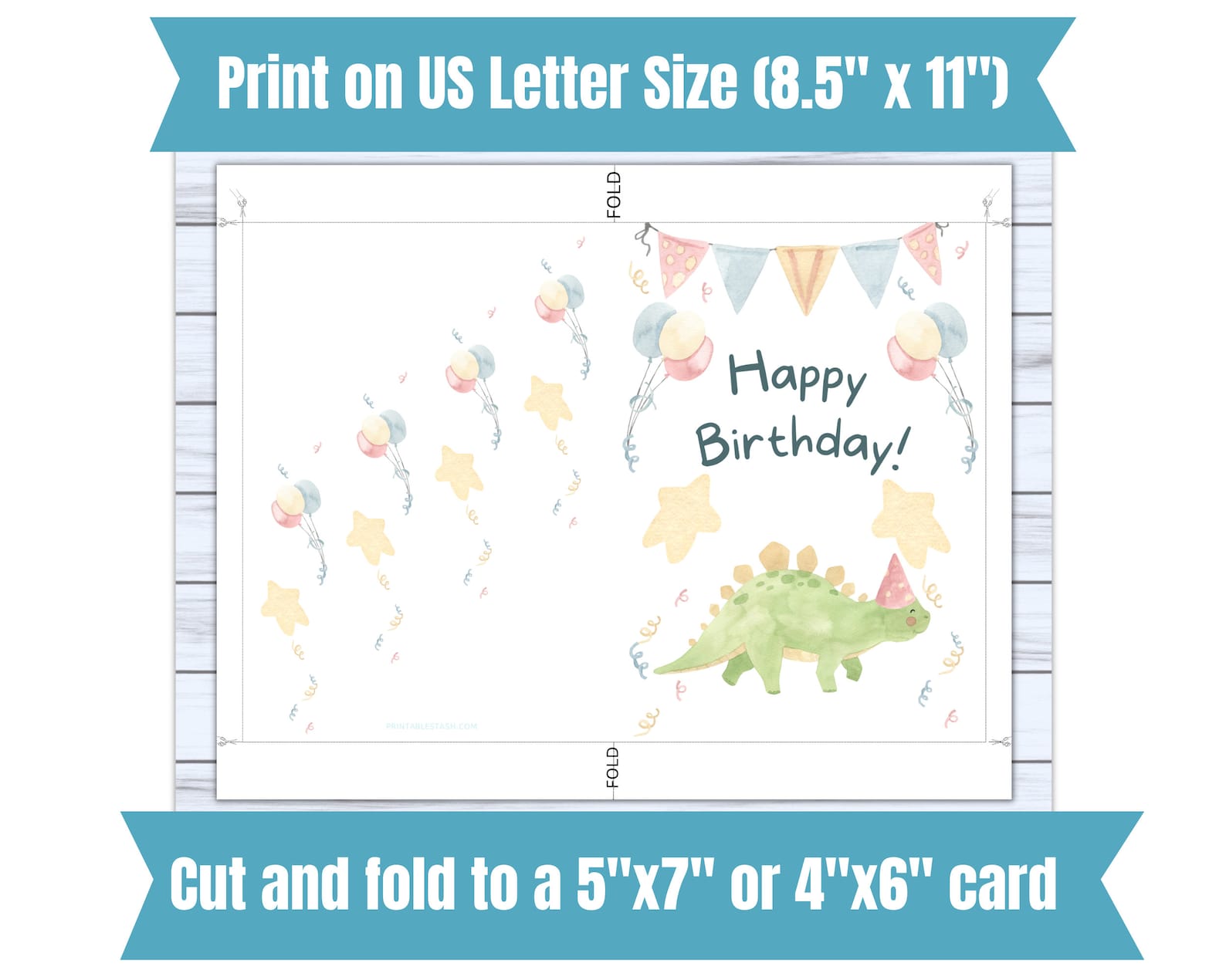 Dinosaur Birthday Card, Printable Happy Birthday Card, Dinosaur, Dino ...