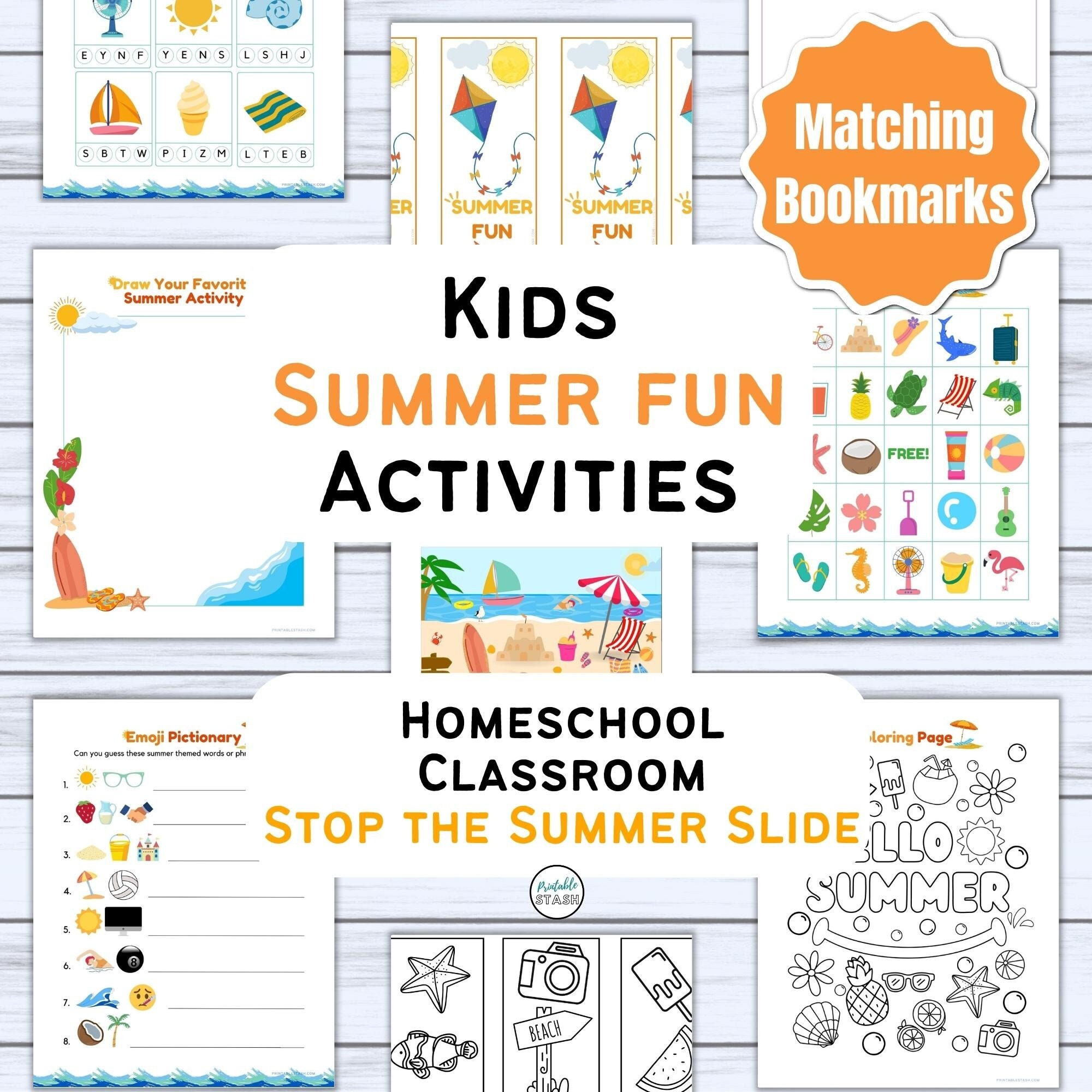 Kids Learning Activities Bundle | Summer Printables | Summer Activity ...