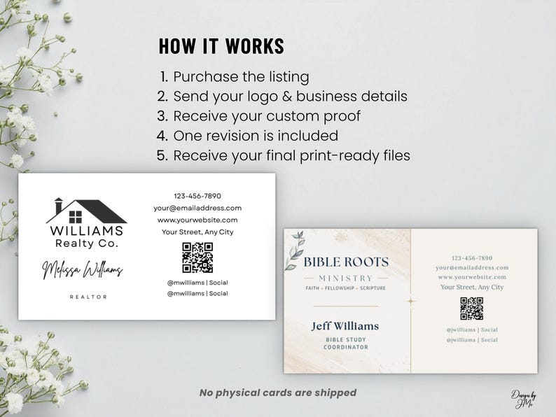 Custom Business Cards Design Service, Print Ready Digital Files, QR ...