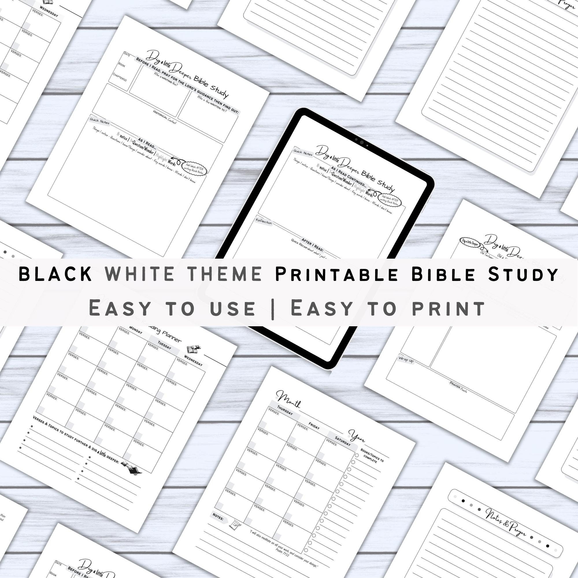 Daily Bible Study Printable Template Bible Study Guide Bible Study ...