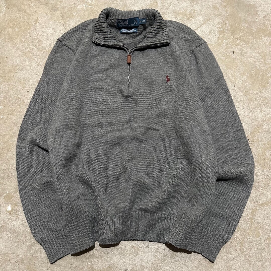 Vintage 90’s Polo Ralph Lauren Preppy Basic Essential Grey and Maroon ...