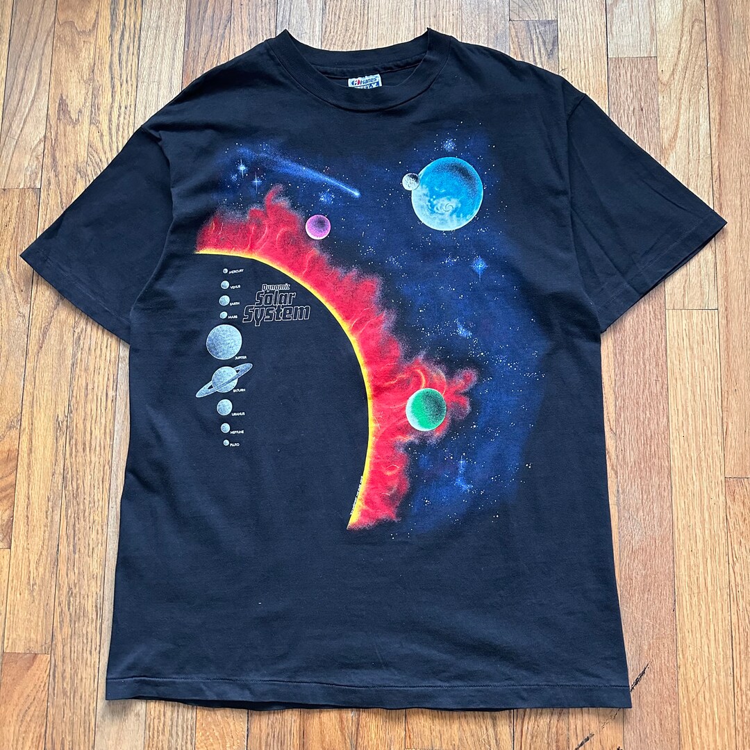 Vintage 90s Dynamic Solar System Space Universe NASA Planet T-shirt ...