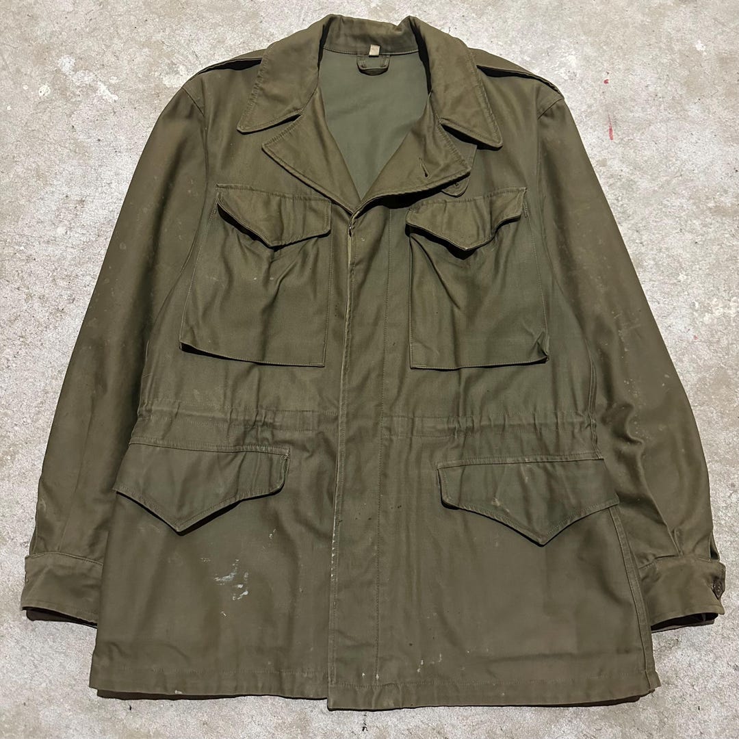 Vintage 40’s WW2 US Army Military Fatigue M-1943 Field Jacket Men’s ...