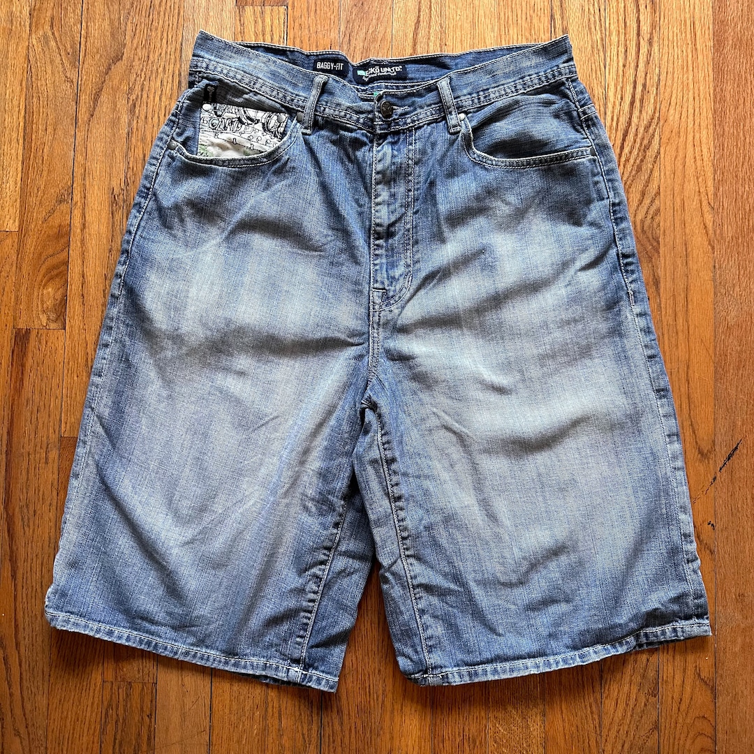 Vintage 2000s Ecko Faded Hip-hop Baggy Denim Shorts Size 32 - Etsy