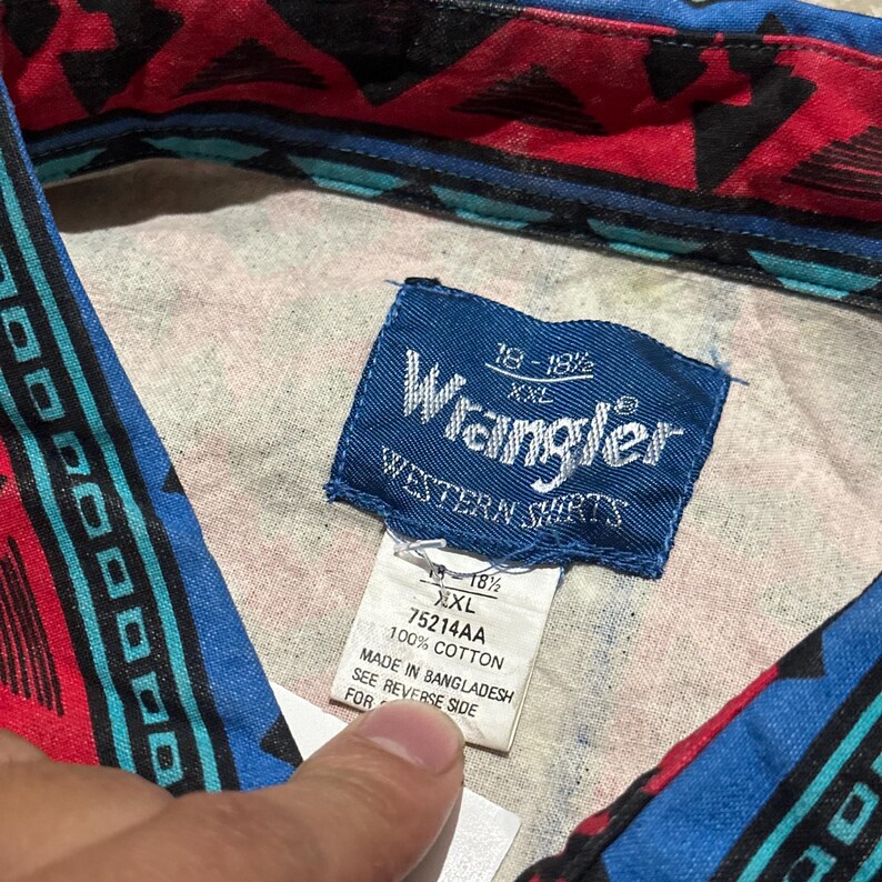 Vintage 80’s Wrangler Brushpopper Western Rodeo Cowboy Striped ...