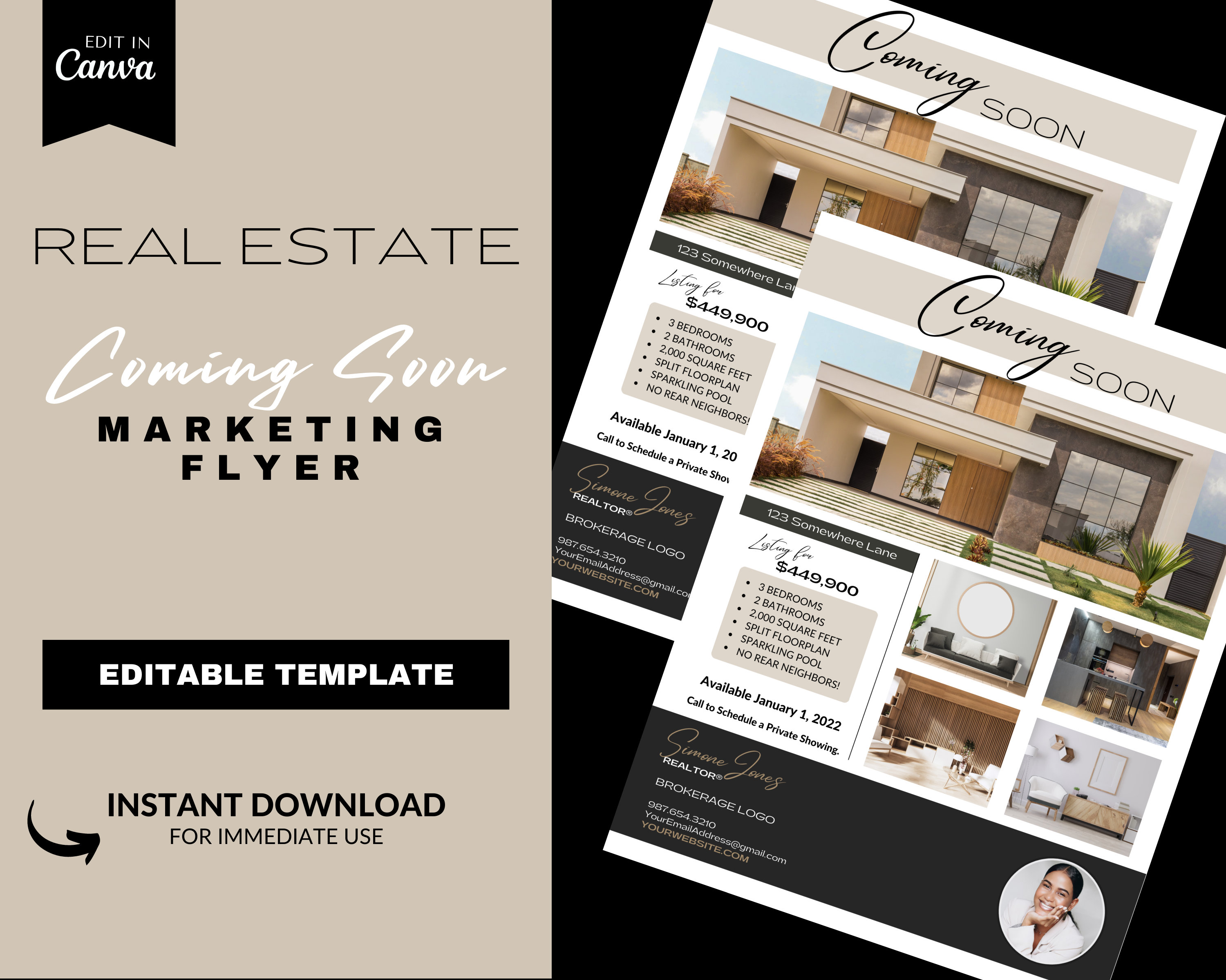 Real Estate Coming Soon Flyer • Real Estate Listing Flyer • Real Estate ...