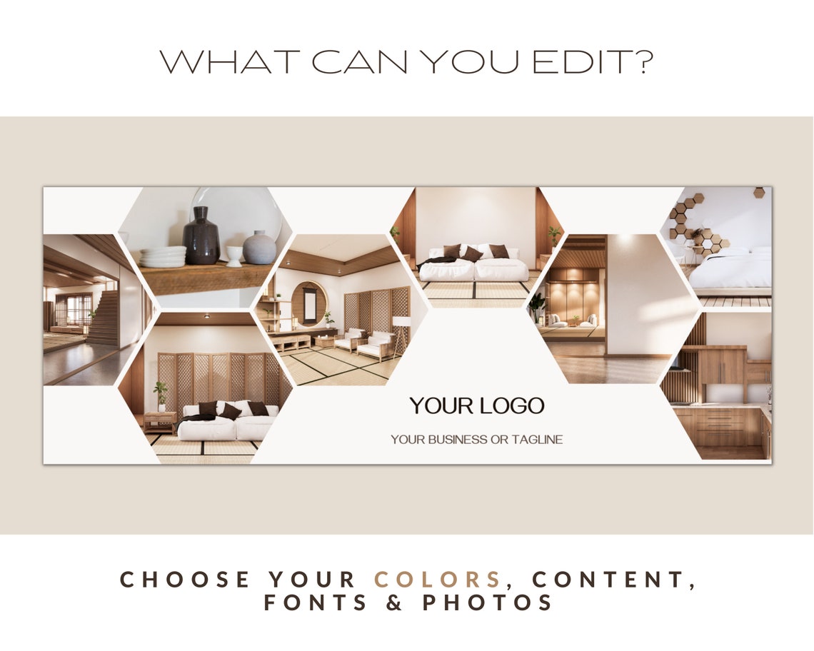 Facebook Cover Banner • 10 Neutral Facebook Cover Templates • Social ...