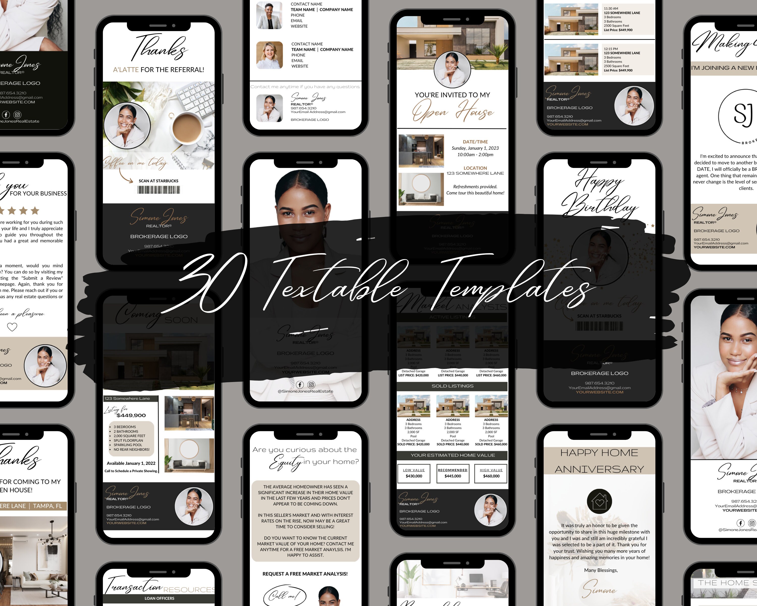 Real Estate Textable Bundle • Real Estate Textable Template • Real ...