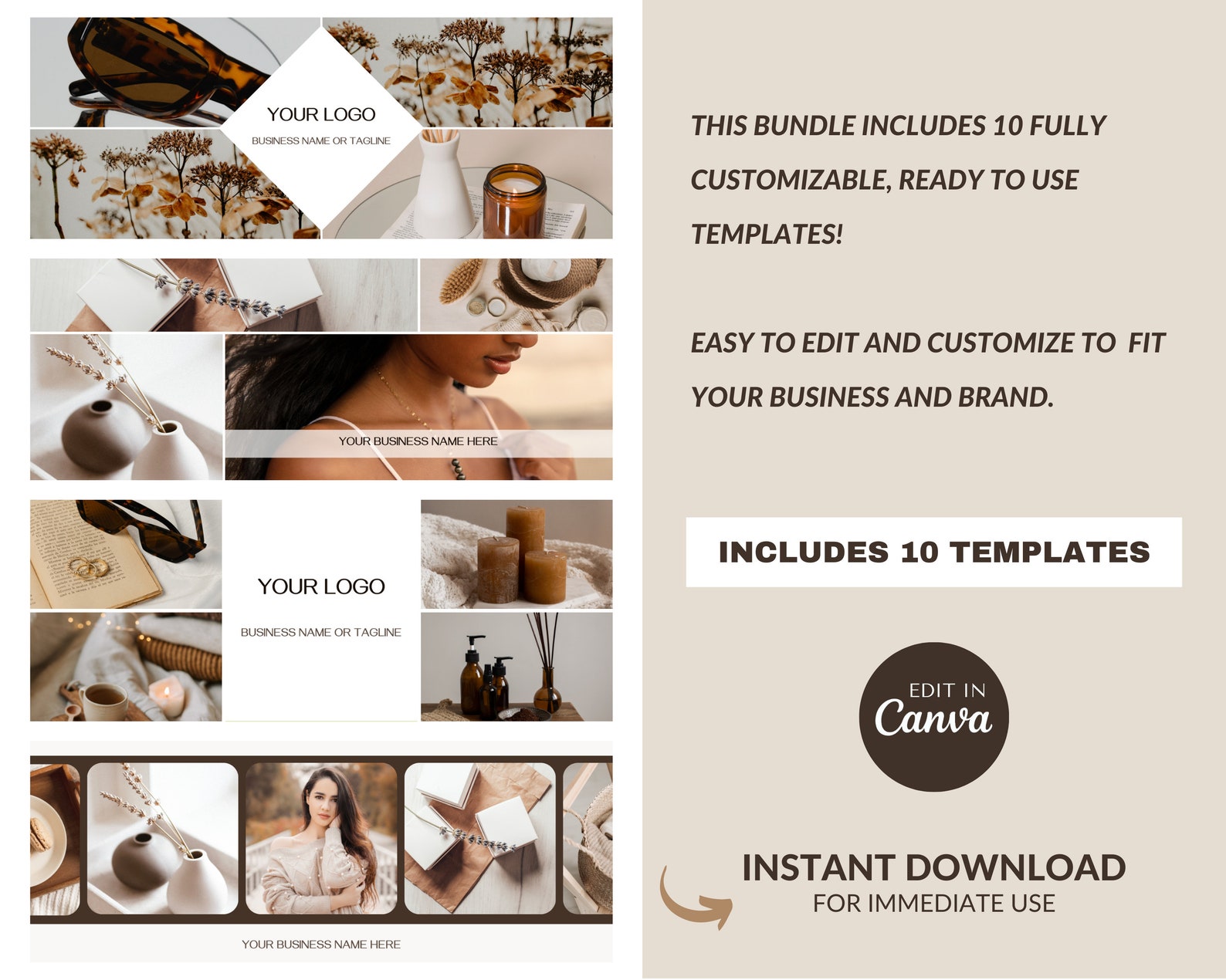 Facebook Cover Banner • 10 Neutral Facebook Cover Templates • Social ...