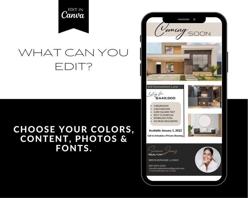Real Estate Coming Soon Textable Card • Real Estate Text Message ...