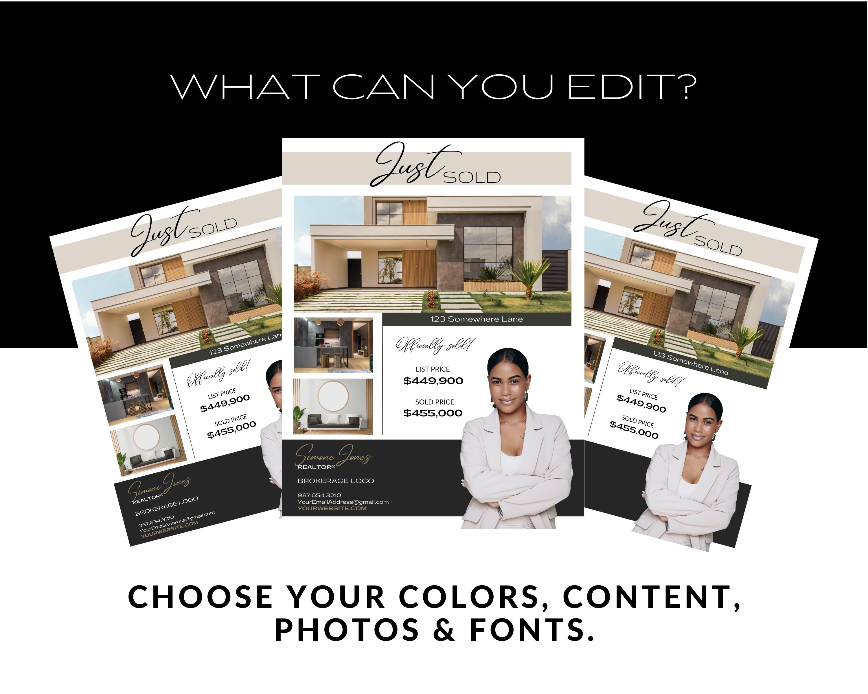 Real Estate Just Sold Flyer • Real Estate Flyer Template • Real Estate ...