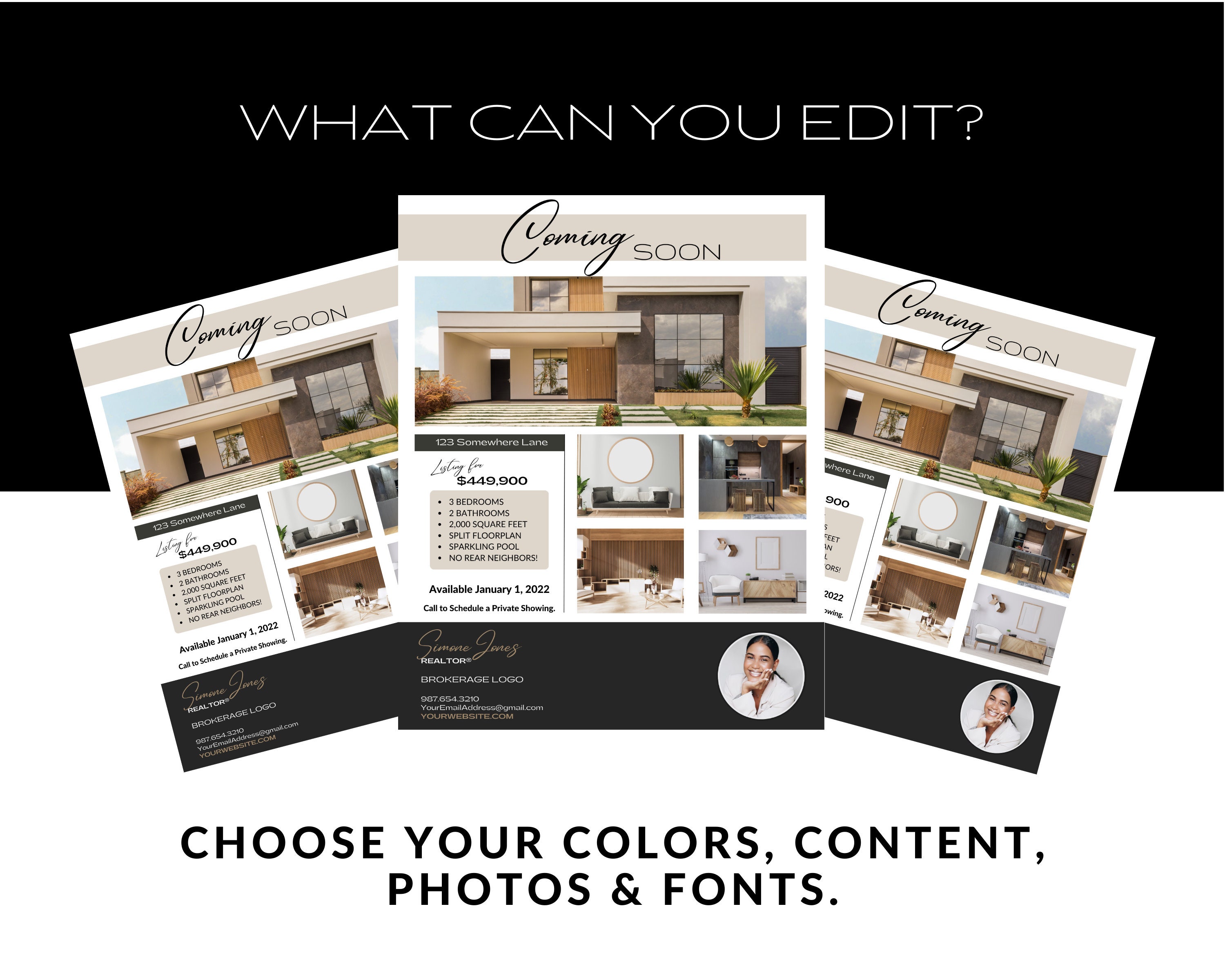 Real Estate Coming Soon Flyer • Real Estate Listing Flyer • Real Estate ...