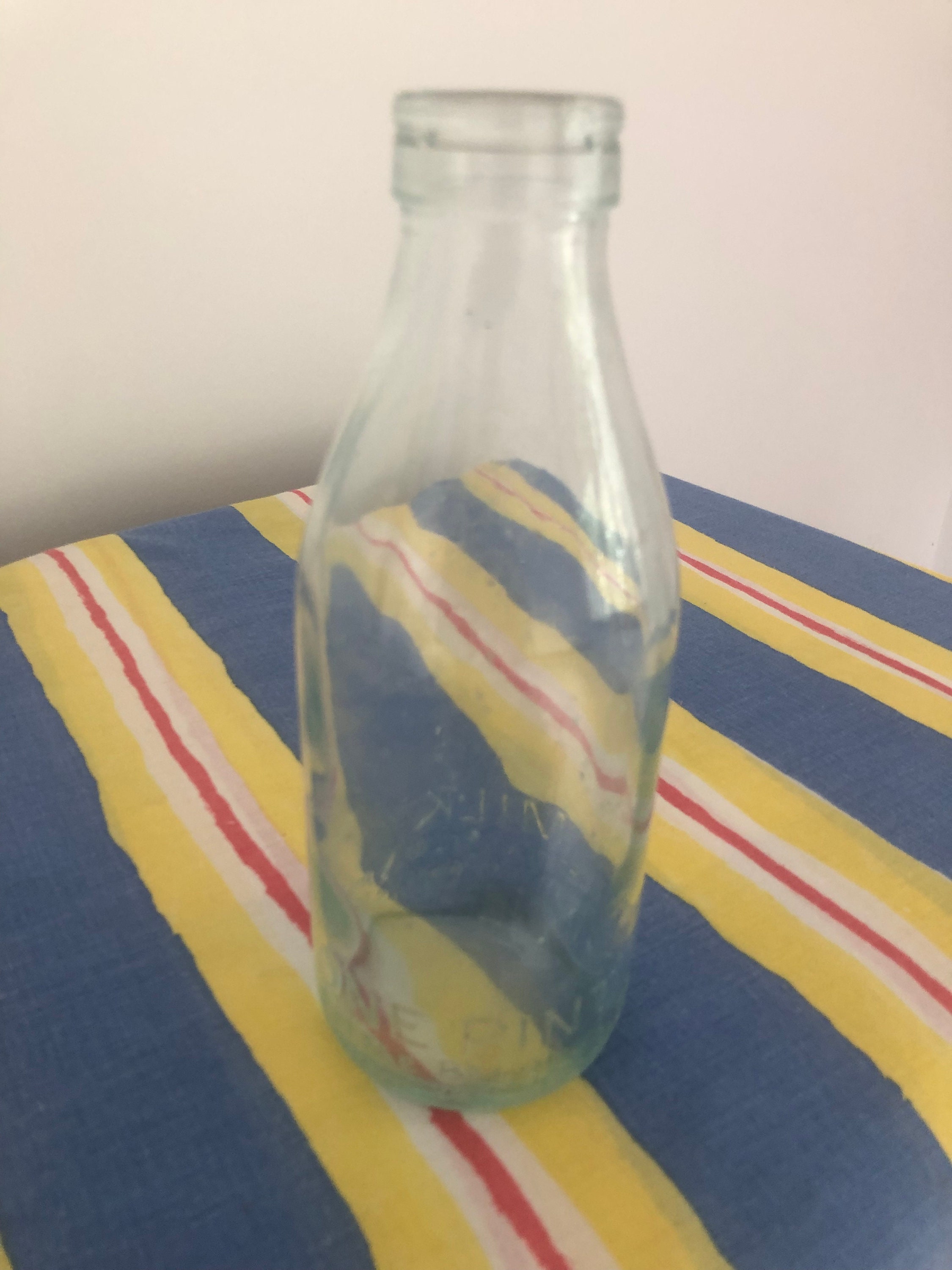 Vintage Pint Milk Bottle - Etsy