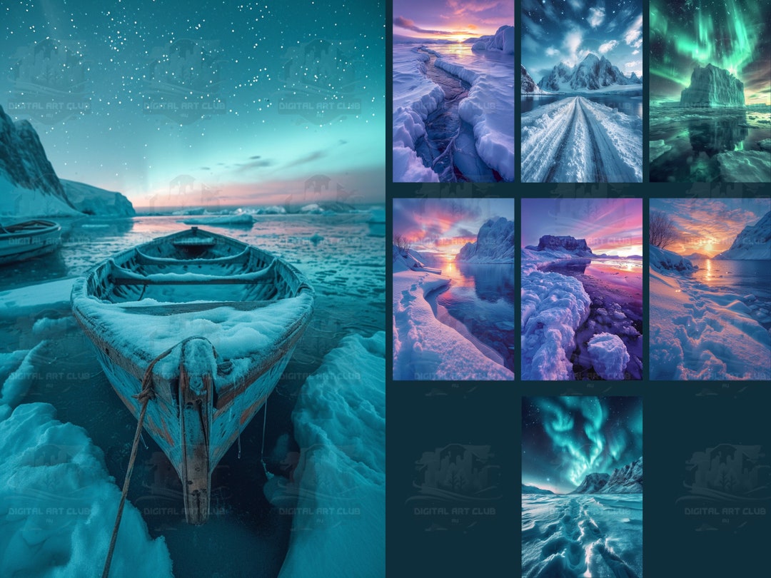 8 Aurora Sky Backdrops Overlays | Overlays for Photoshop | Studio ...