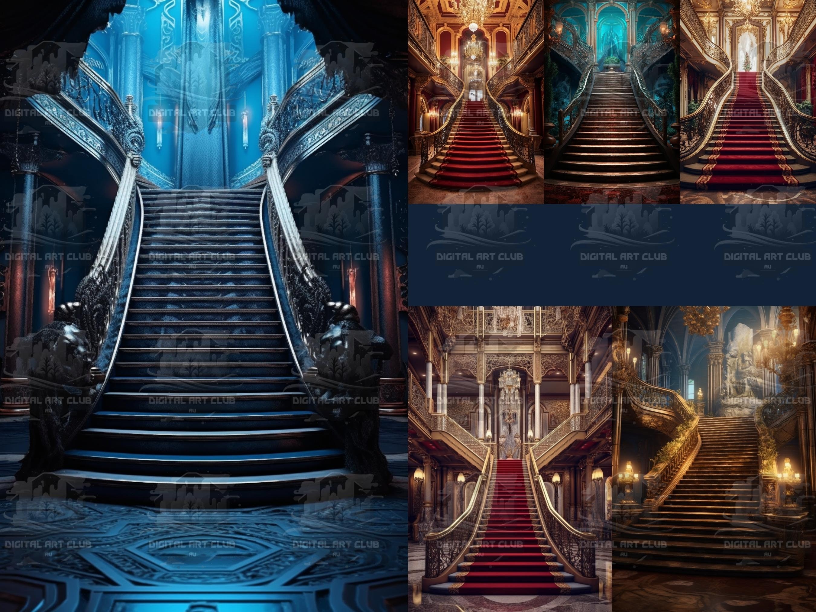 6 Staircase Backdrops Overlays | Overlays for Photoshop | Studio ...
