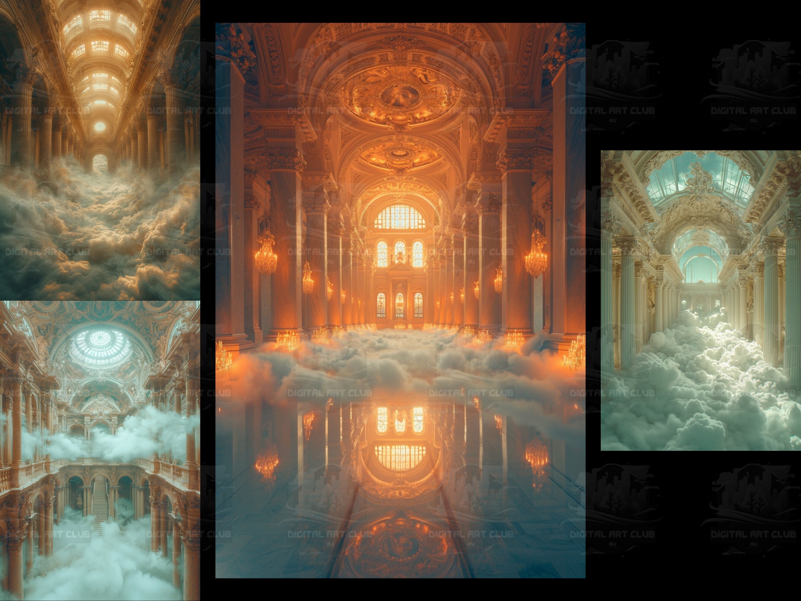 8 Sky Hallway Backdrops Overlays | Overlays for Photoshop | Studio ...