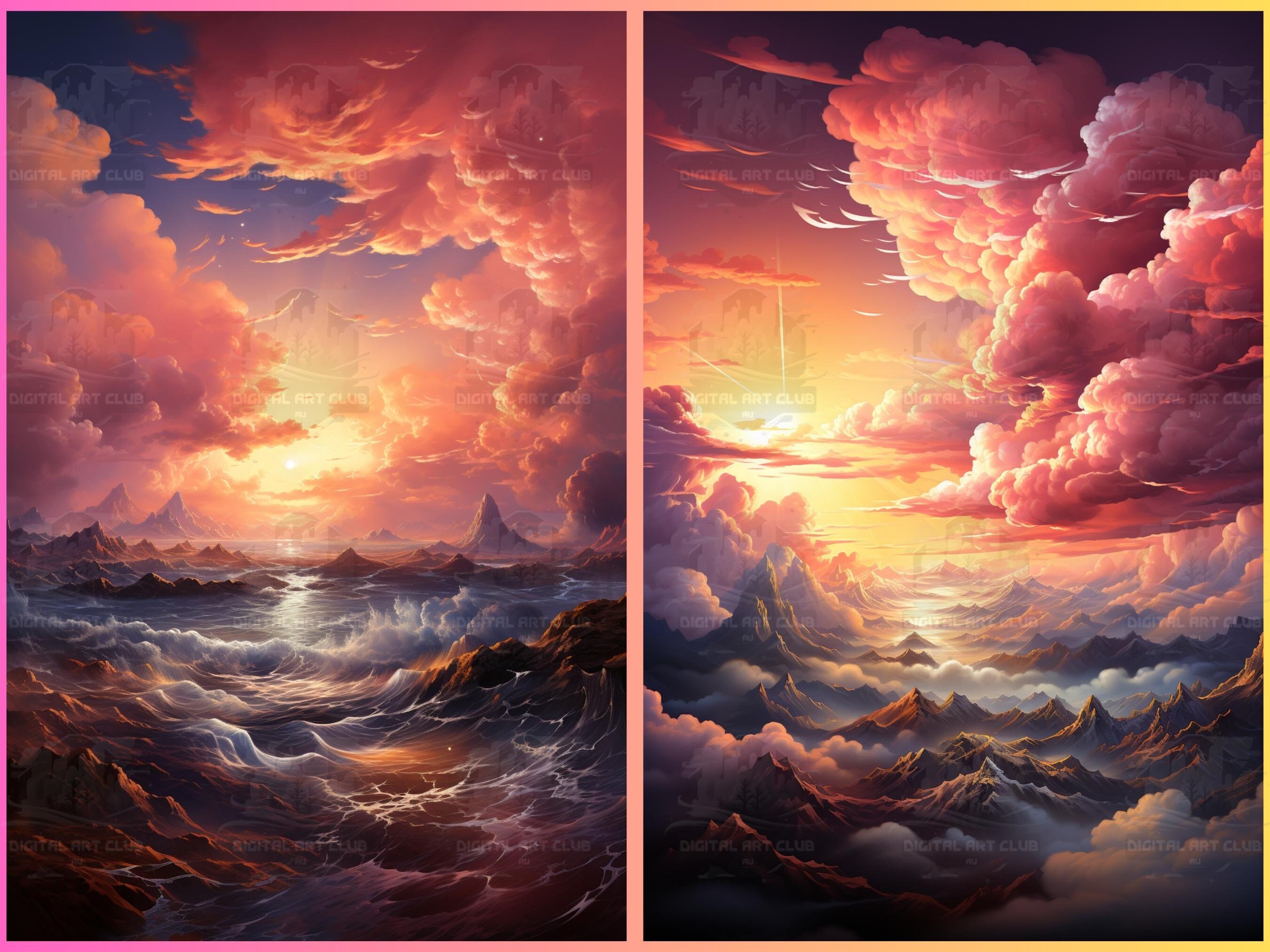 10 Sky Sunset Backdrops Overlays Overlays for Photoshop - Etsy