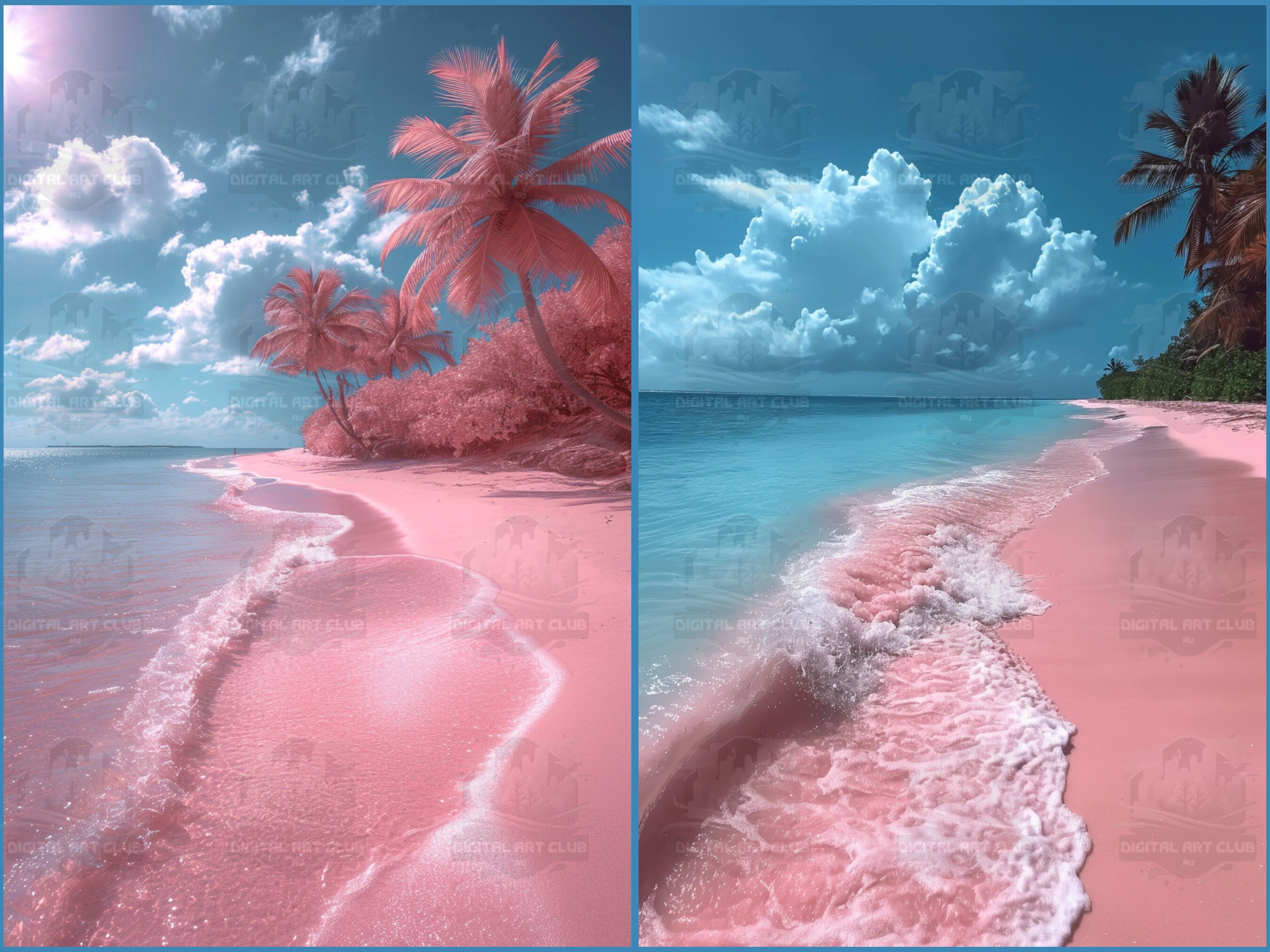 5 Pink Sand Beach Backdrops Overlays | Overlays for Photoshop | Studio ...
