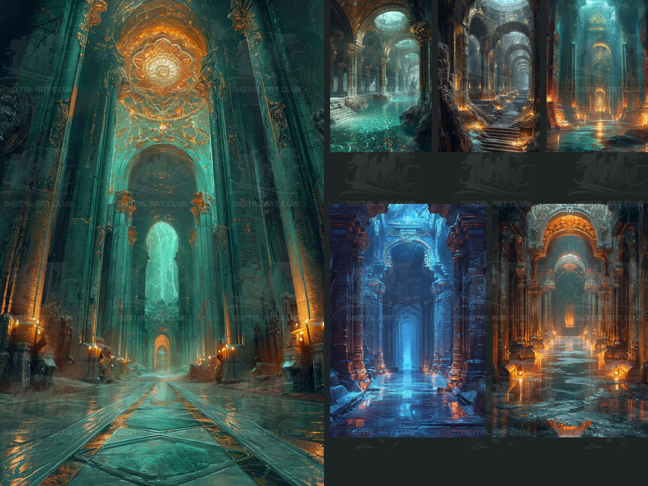 6 Lost Temple Backdrops Overlays Overlays for Photoshop Studio ...