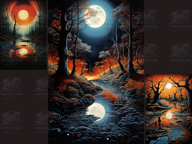 7 Chaotic Landscape Backdrops Overlays | Overlays for Photoshop ...