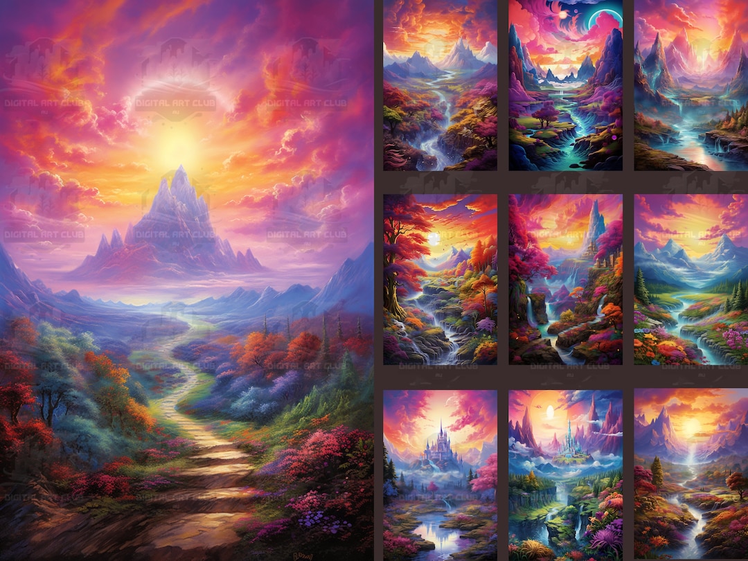10 Dreamy Land Backdrops Overlays | Overlays for Photoshop | Studio ...