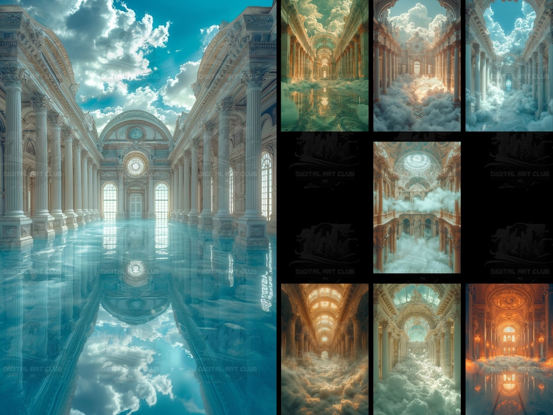 8 Sky Hallway Backdrops Overlays | Overlays for Photoshop | Studio ...