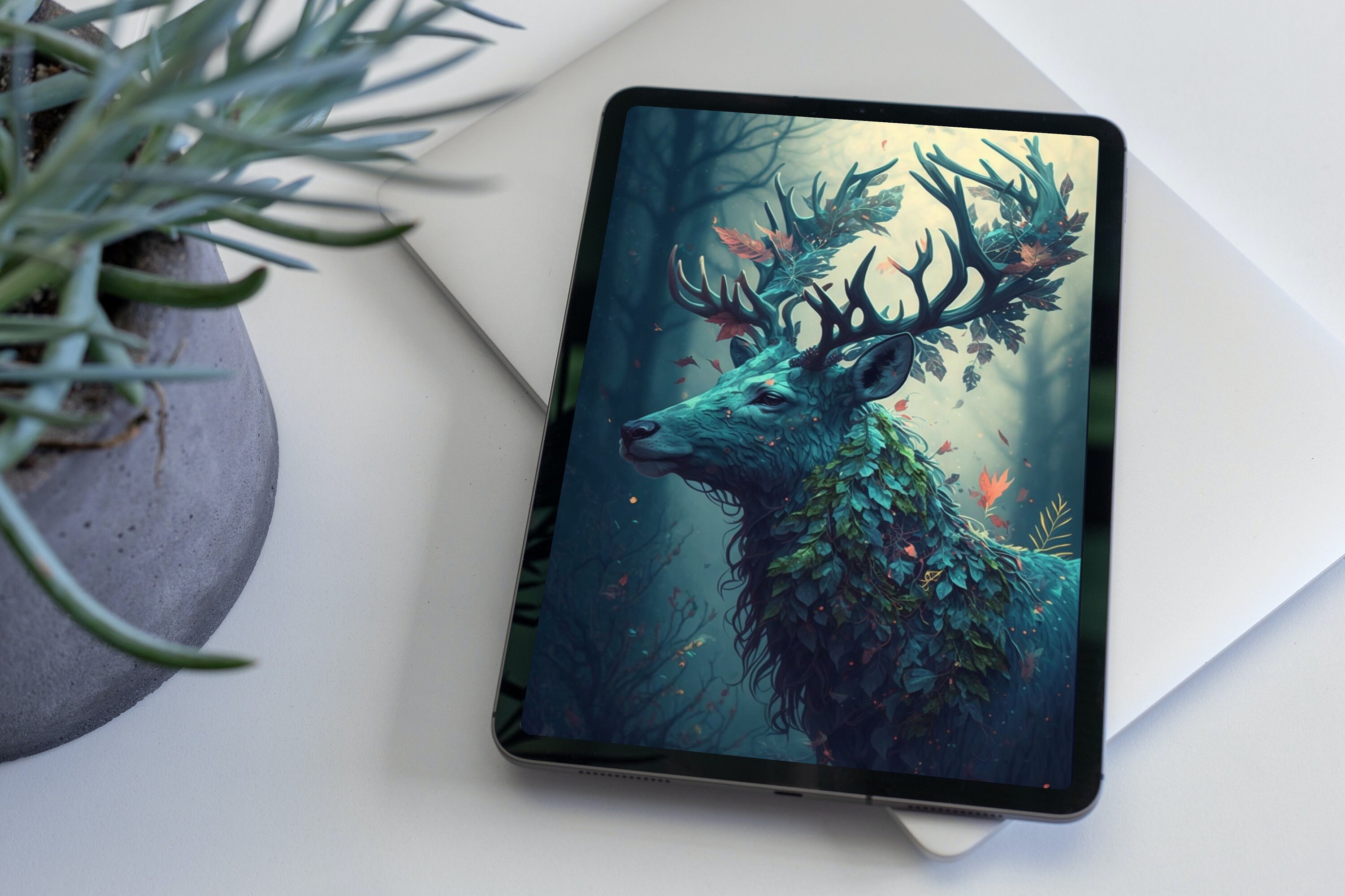 Ancient Deer | Digital Art Print, Wall Art, AI Generated, AI Art ...