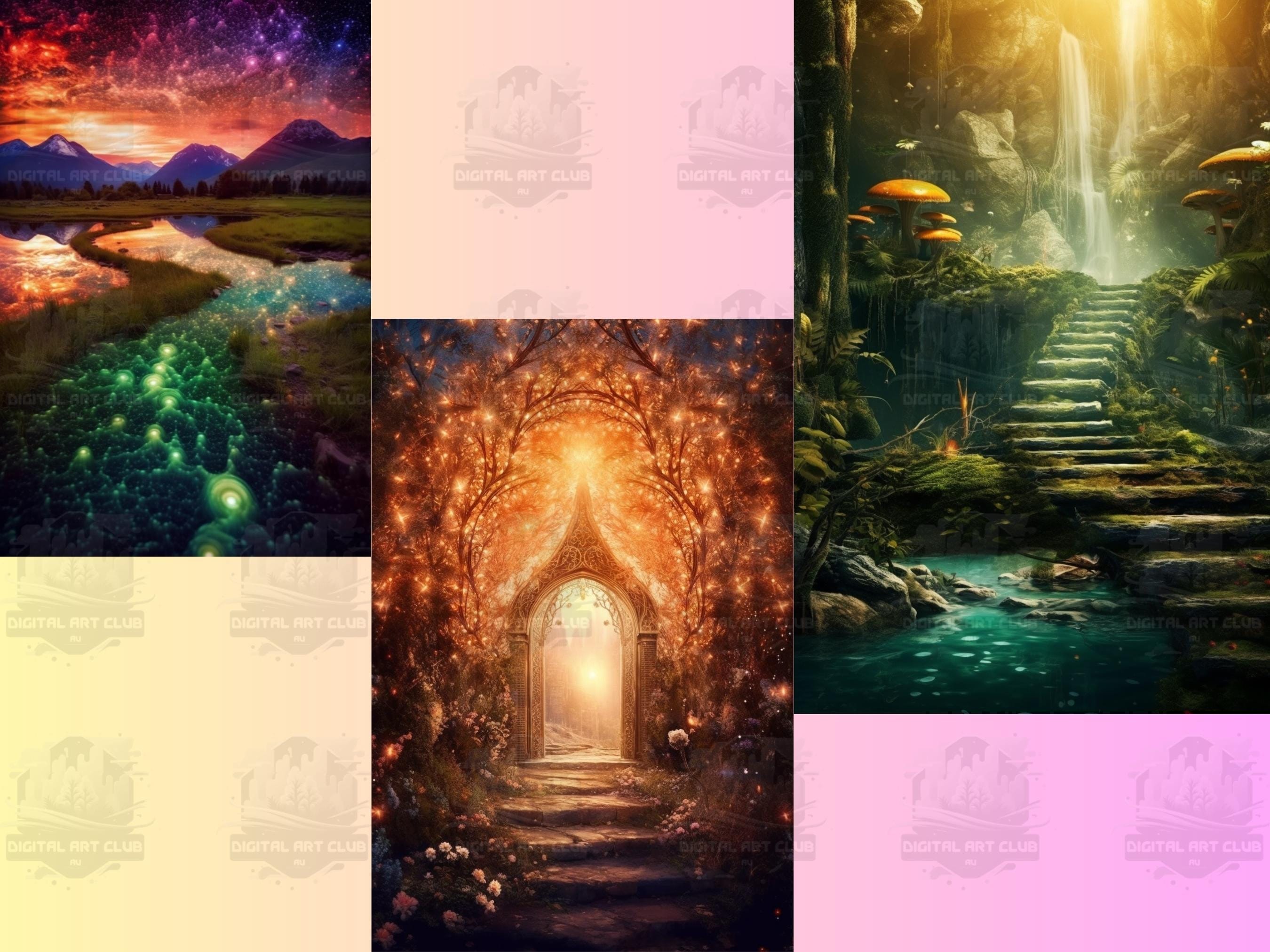 15 Fantasy Landscape Backdrops Overlays Overlays for - Etsy