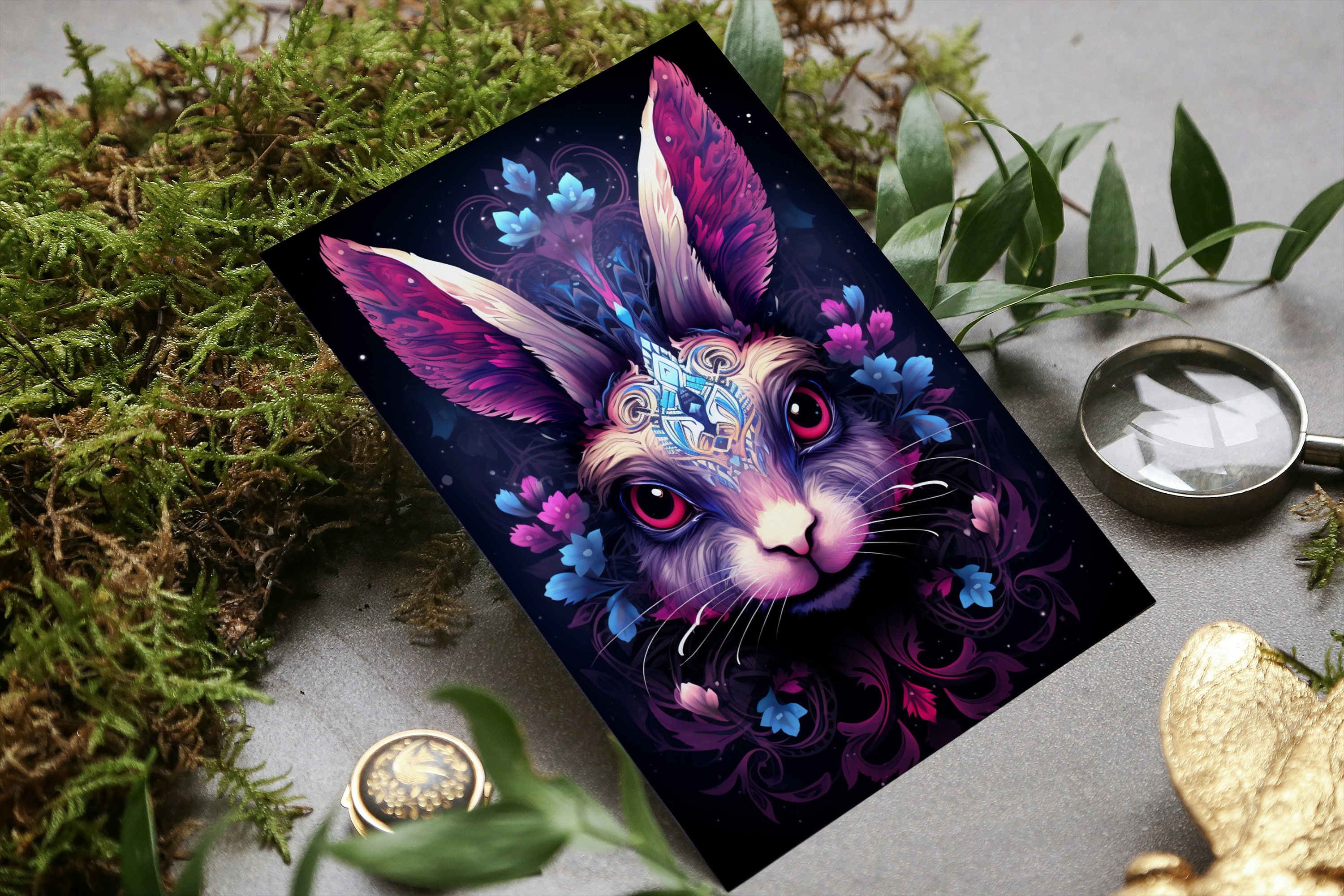 Evil Rabbit V2 Digital Art Print, Wall Art, AI Generated, AI Art ...
