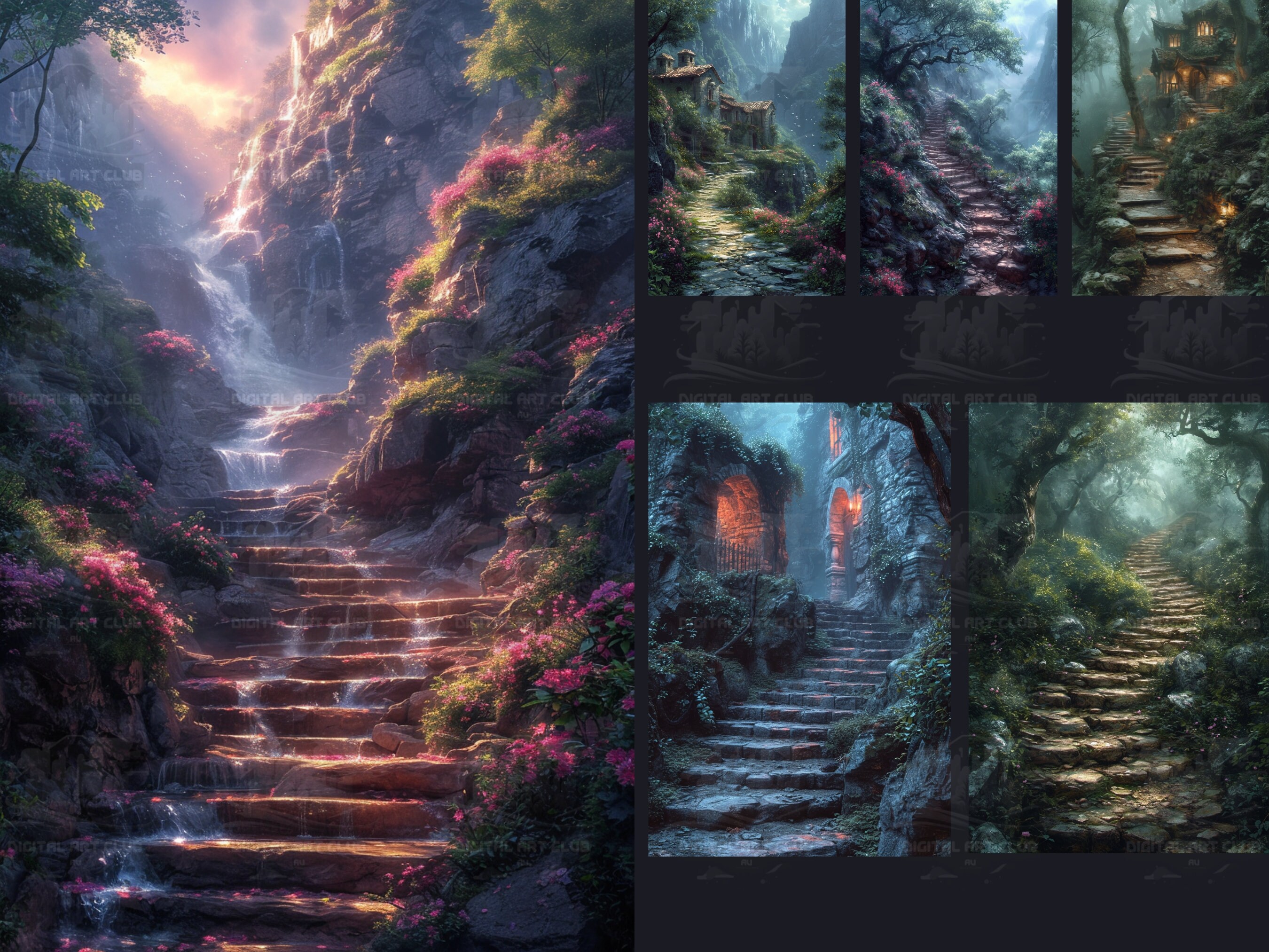 6 Mystical Landscape Backdrops Overlays Overlays for Photoshop Studio ...