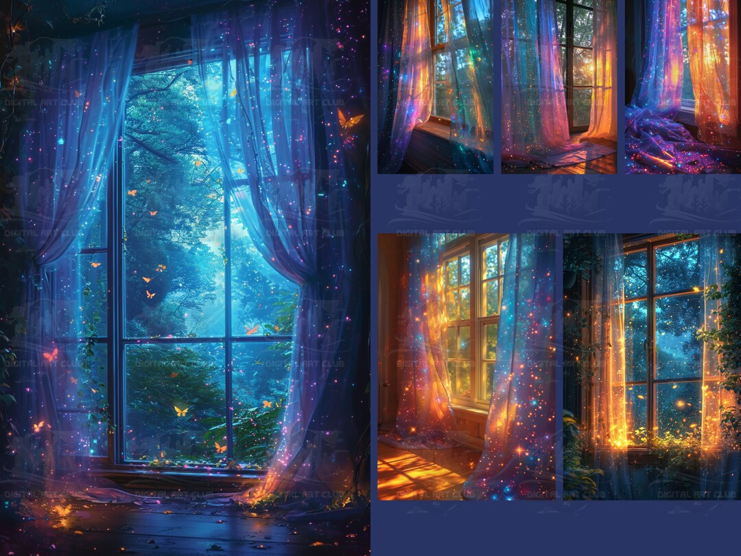 6 Mystical Window Backdrops Overlays | Overlays for Photoshop | Studio ...