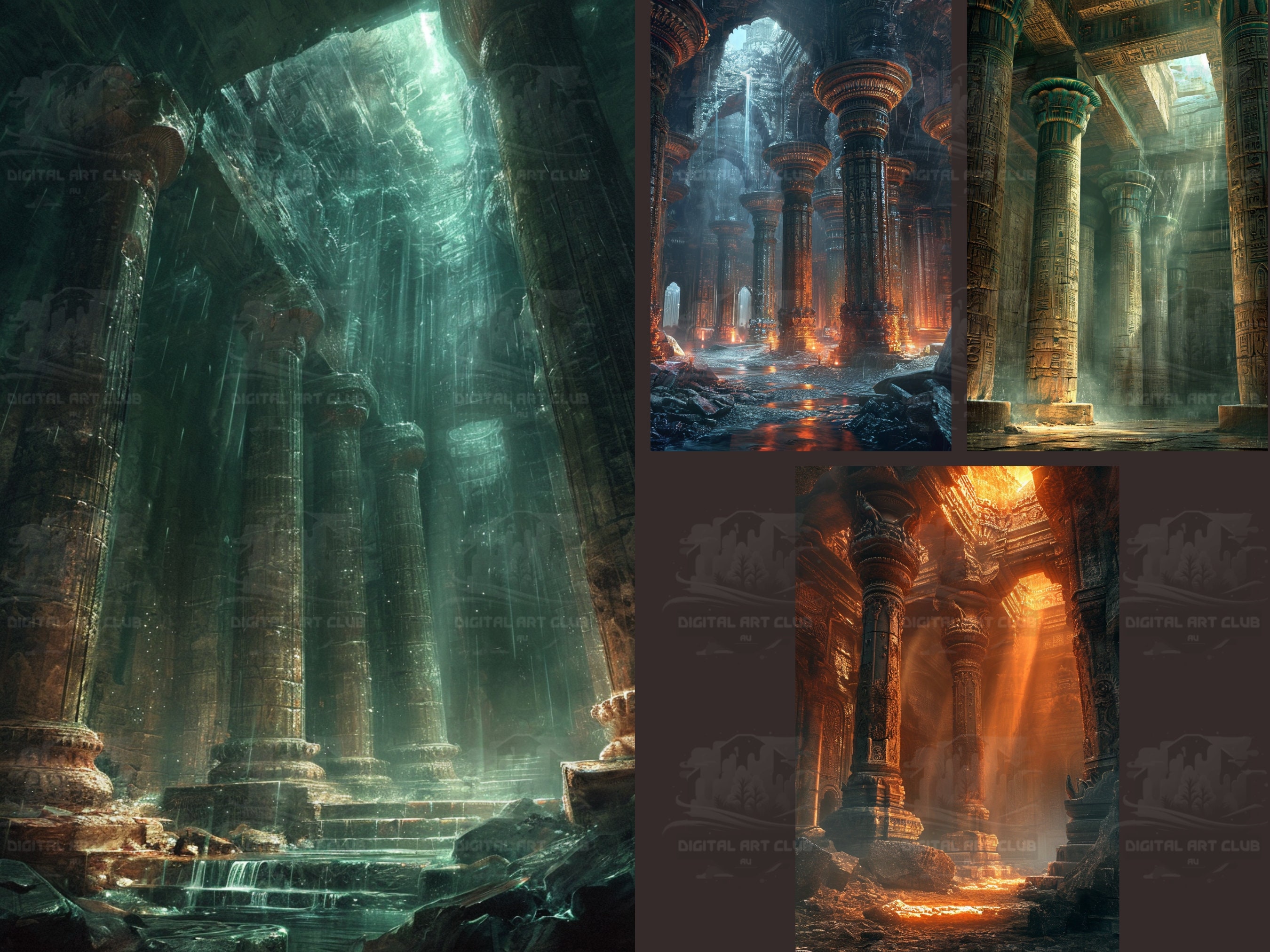 8 Ancient Temple Backdrops Overlays | Overlays for Photoshop | Studio ...