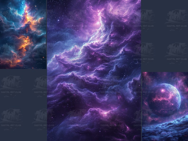 8 Deep Space Backdrops Overlays Overlays for Photoshop Studio Backdrops ...
