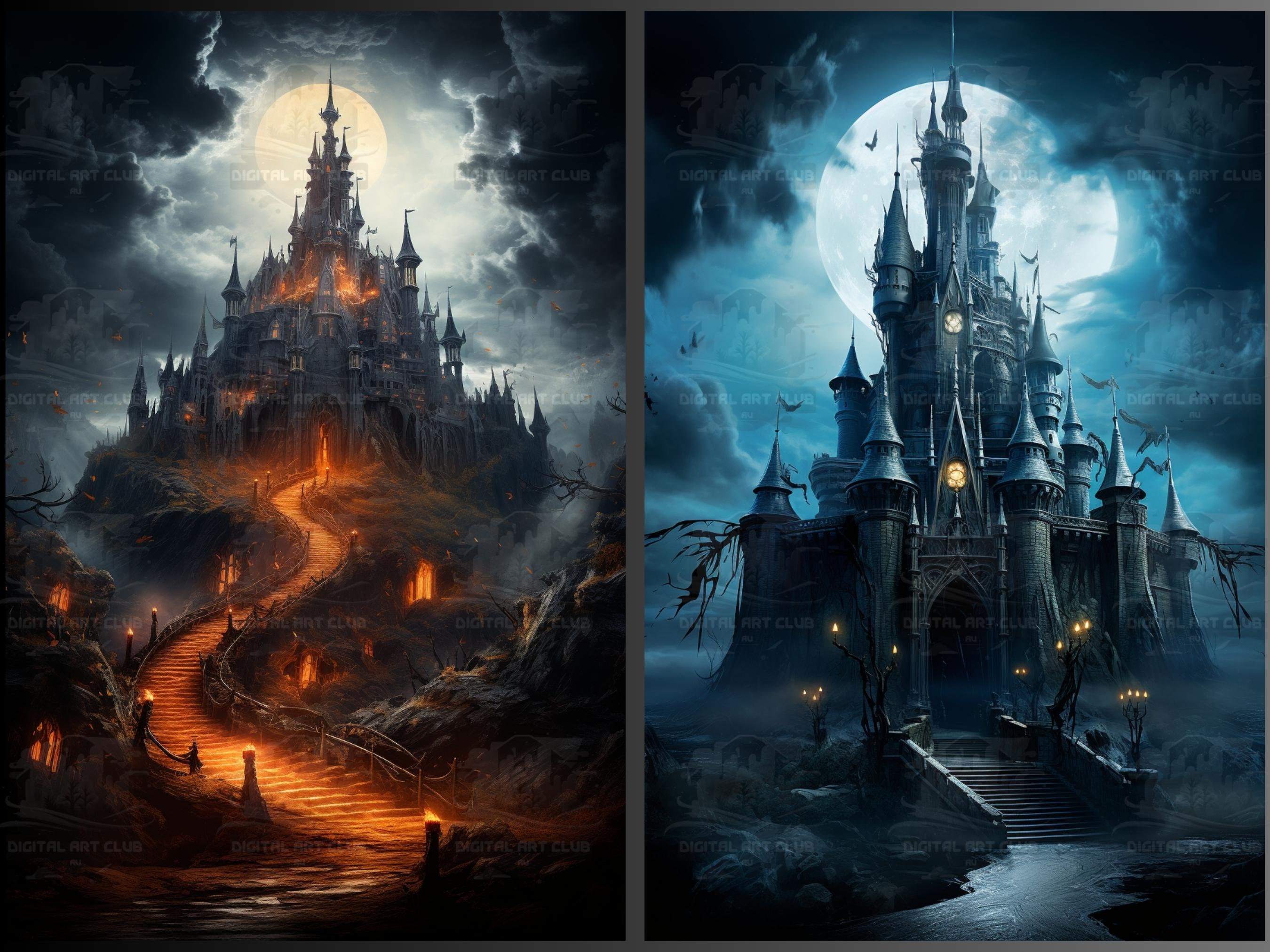 12 Dark Fantasy Castle Backdrops Overlays | Overlays for Photoshop ...