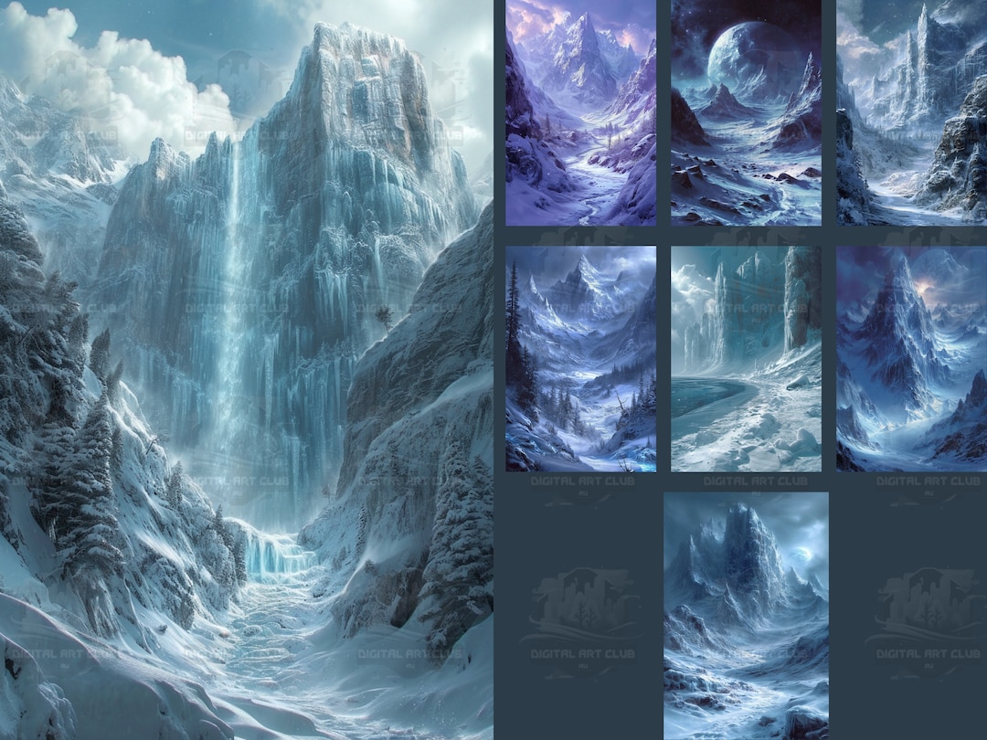 8 Frozen World Backdrops Overlays | Overlays for Photoshop | Studio ...
