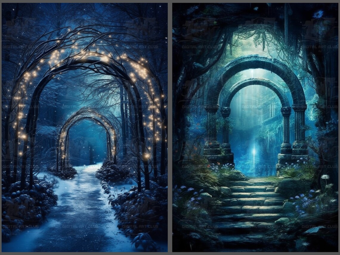 6 Magic Arch Backdrops Overlays Overlays for Photoshop Studio Backdrops ...