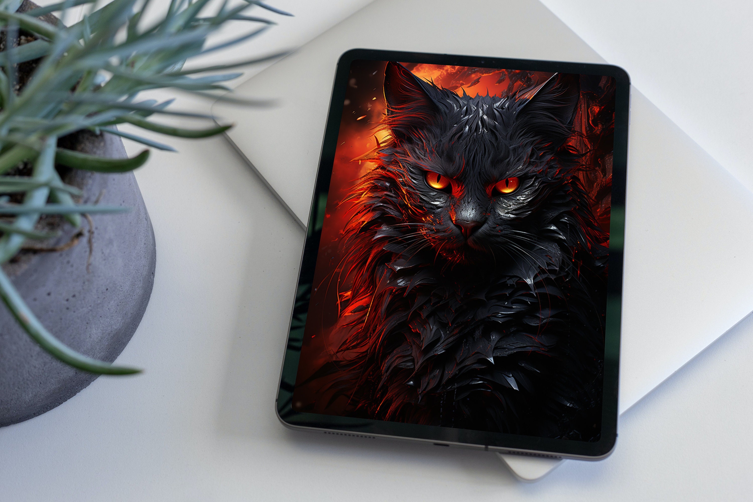 Black Cat | Digital Art Print, Wall Art, AI Generated, AI Art, Digital ...