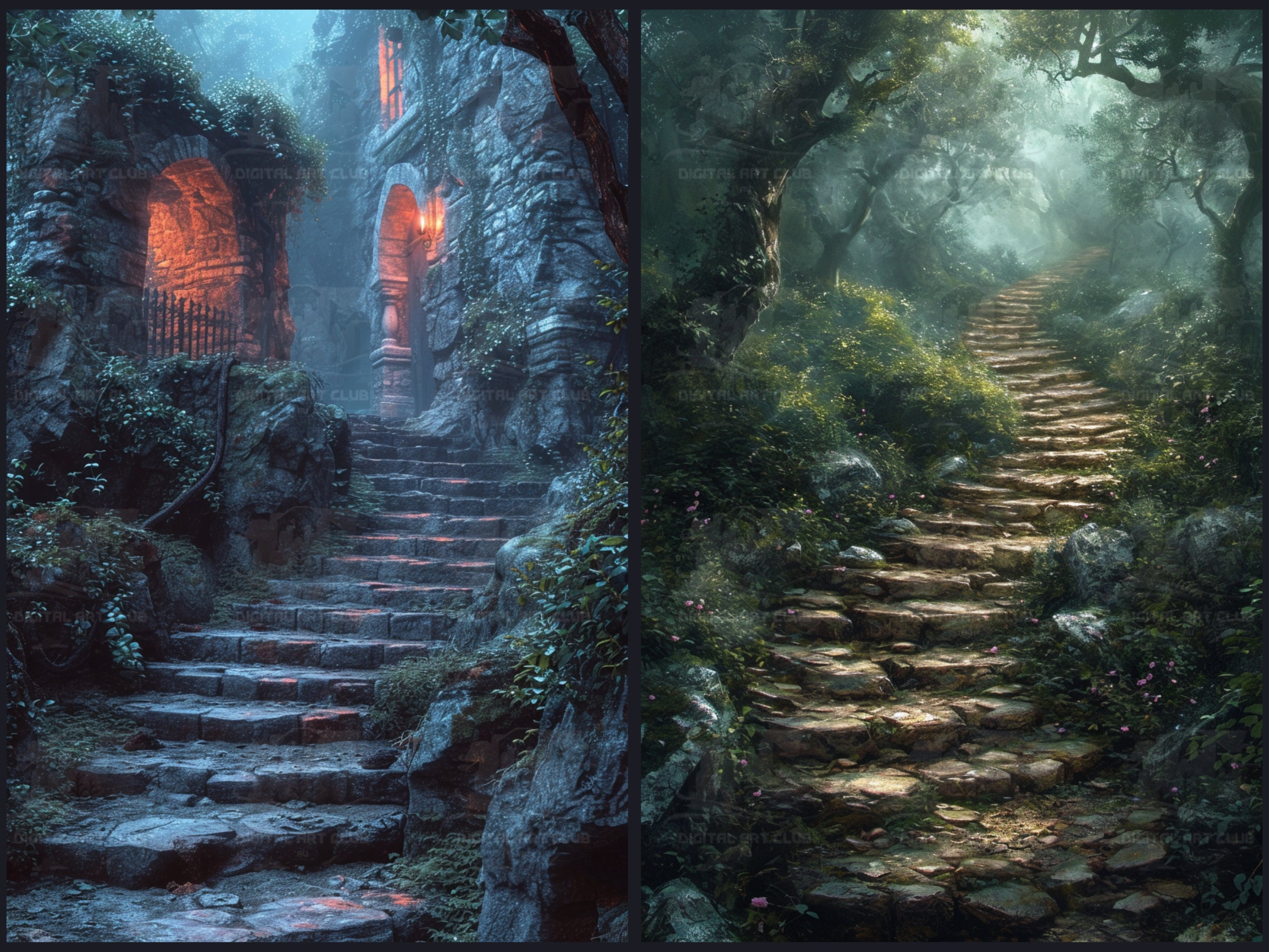 6 Mystical Landscape Backdrops Overlays Overlays for Photoshop Studio ...