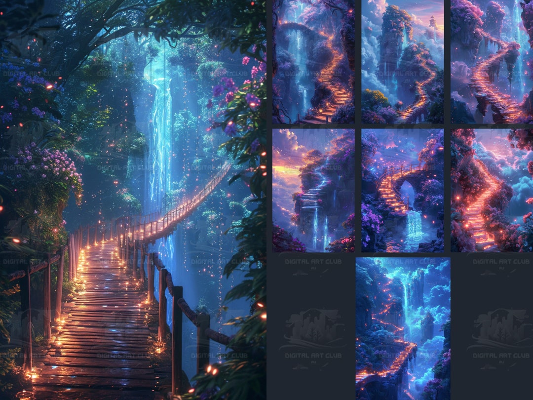 8 Mystical Bridge Backdrops Overlays | Overlays for Photoshop | Studio ...