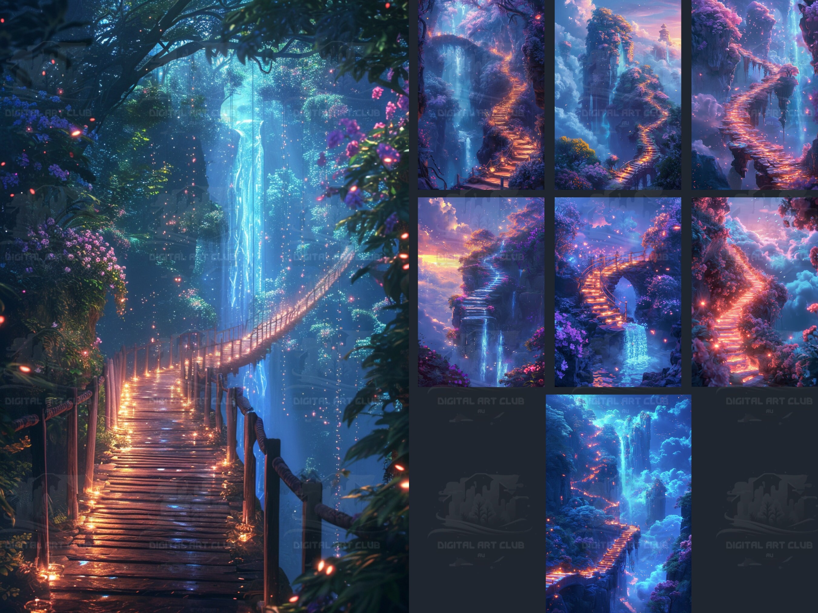 8 Mystical Bridge Backdrops Overlays | Overlays for Photoshop | Studio ...