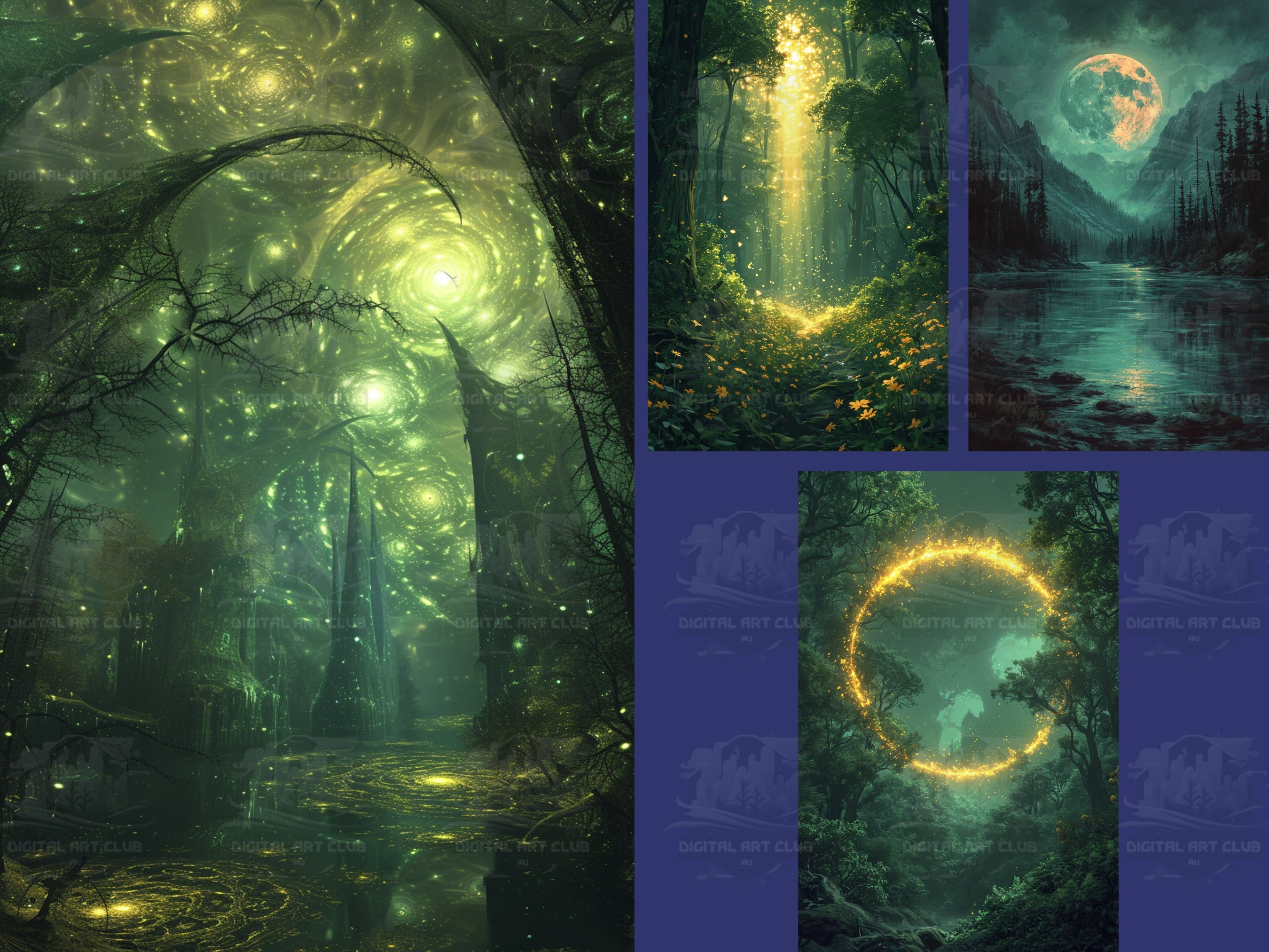 9 Surreal Landscape V2 Backdrops Overlays Overlays for Photoshop Studio ...