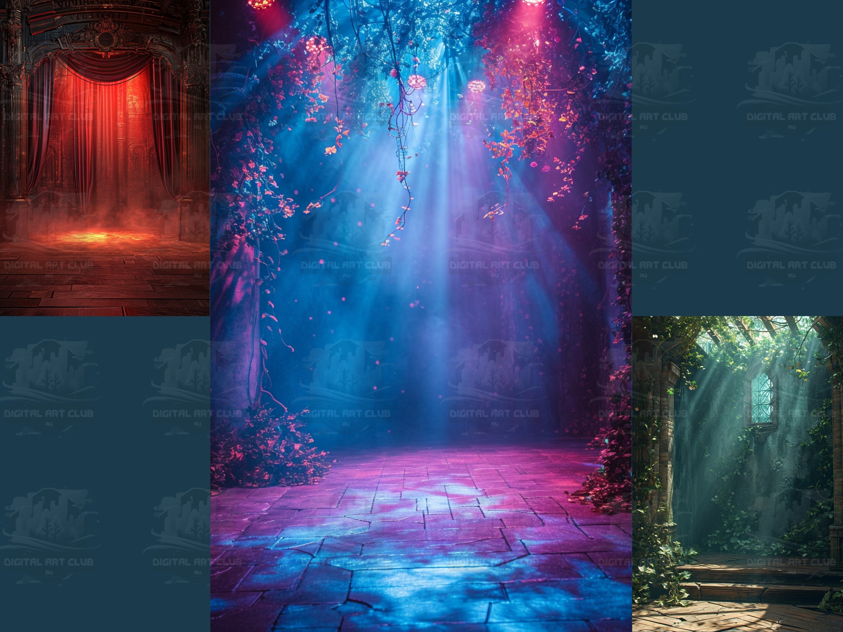 10 Eerie Stage Backdrops Overlays Overlays for Photoshop Studio ...