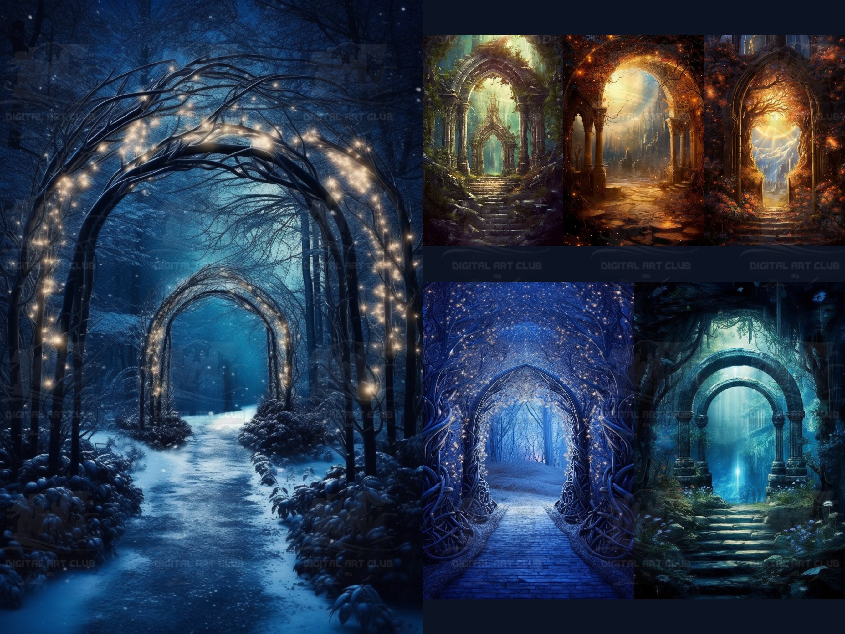 6 Magic Arch Backdrops Overlays | Overlays for Photoshop | Studio ...