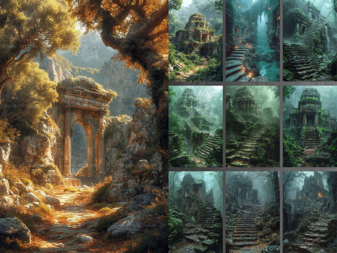 10 Ancient Ruins V2 Backdrops Overlays | Overlays for Photoshop ...