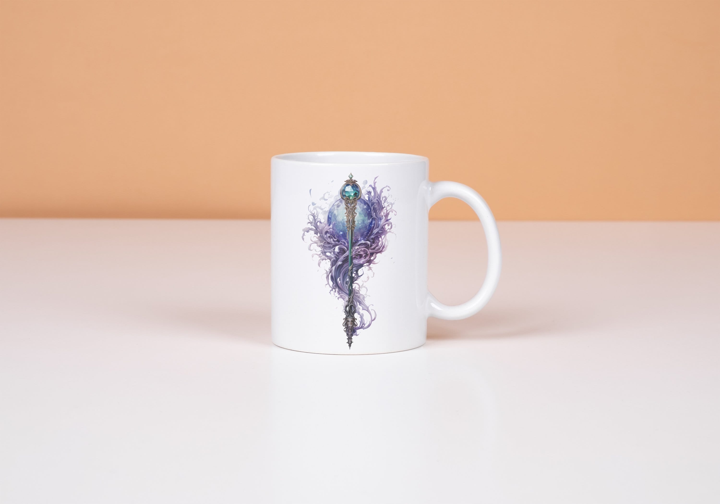 28 Watercolor Magic Staff Clipart Fantasy, Floral, Mystical PNG Clip ...