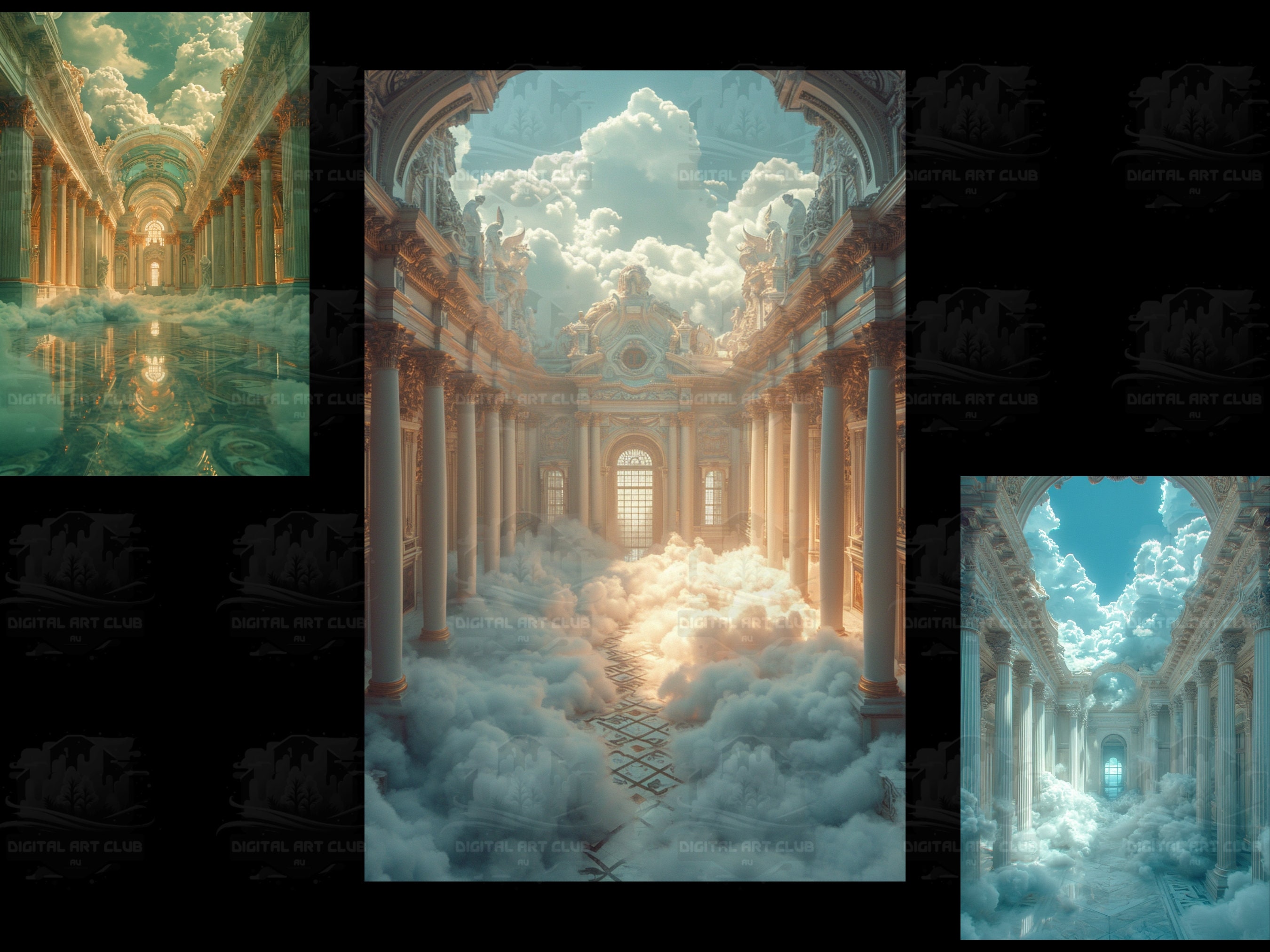 8 Sky Hallway Backdrops Overlays | Overlays for Photoshop | Studio ...