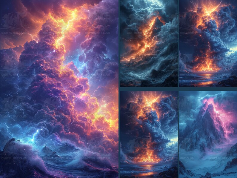 8 Thunder Clouds Backdrops Overlays | Overlays for Photoshop | Studio ...