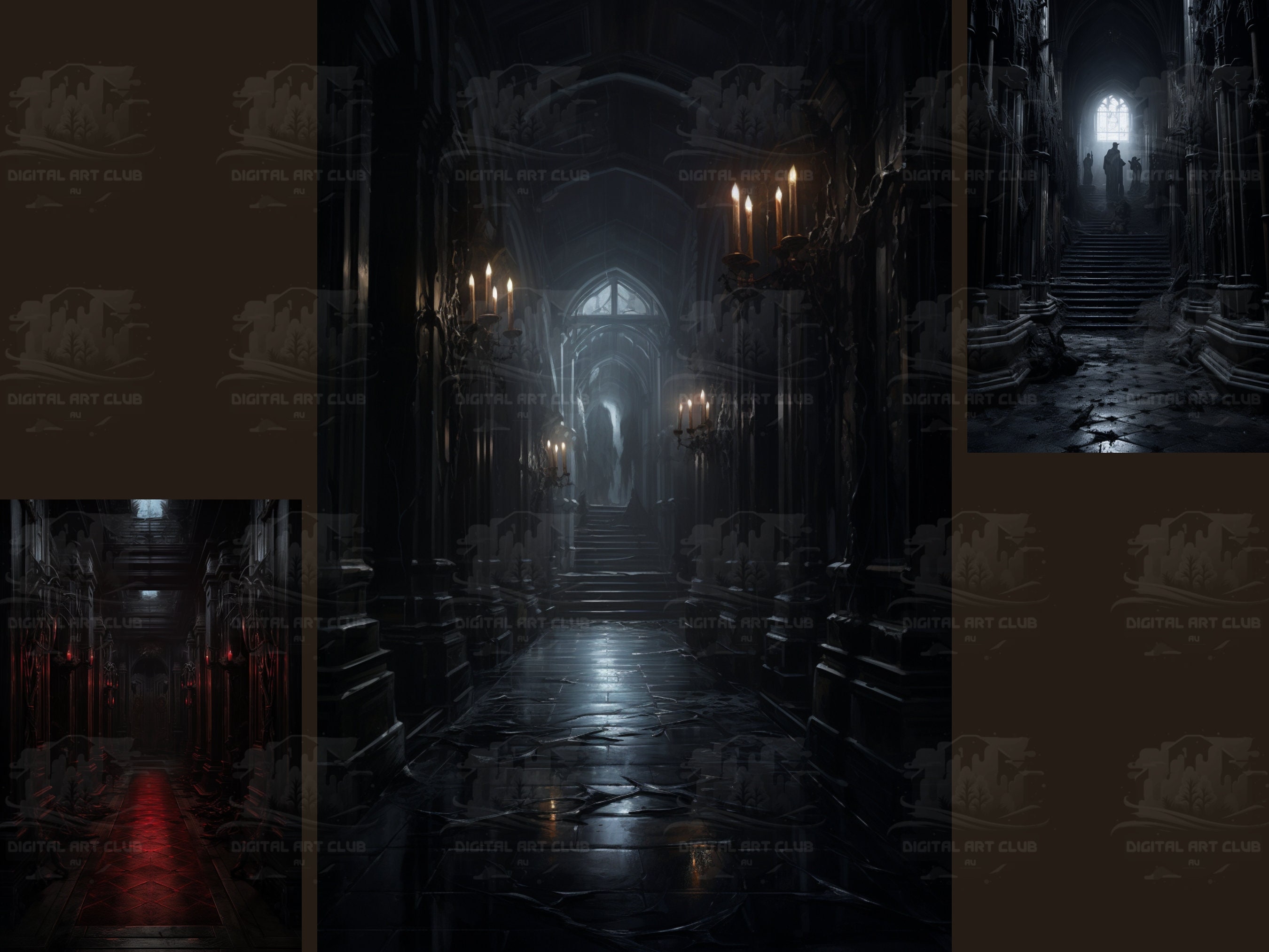 10 Gothic Hallway Backdrops Overlays | Overlays for Photoshop | Studio ...